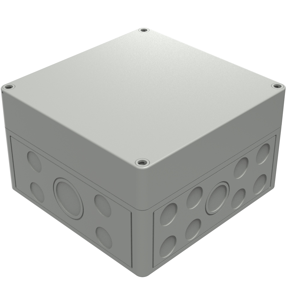 PCI Enclosure with Knock-Outs180 x 182 x 111 mm by Rose – Phoenix Mecano